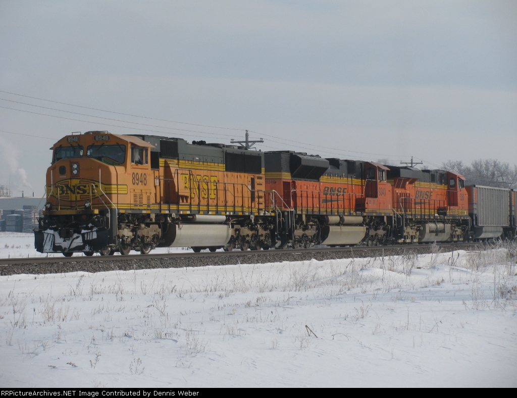 BNSF 8948 CP's Tomah Sub.